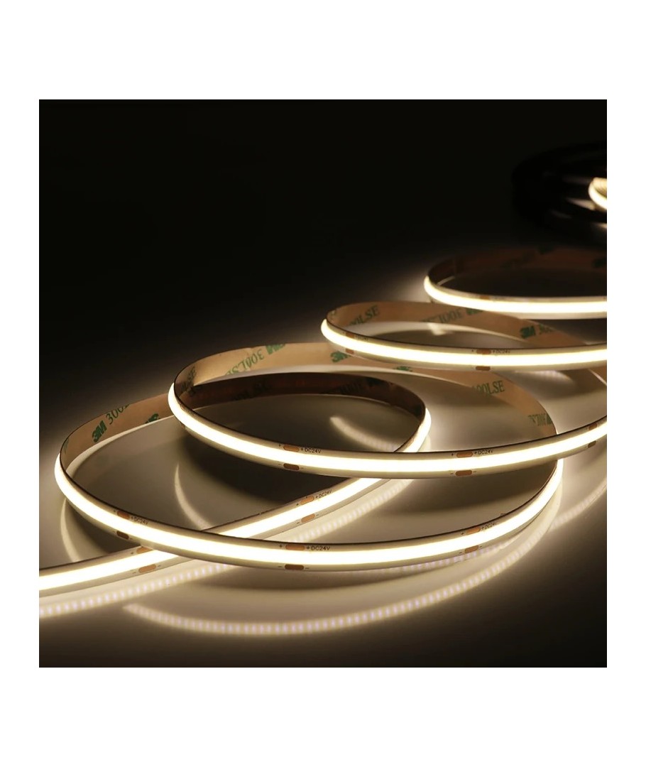 10m 12W/m COB-LED-strip RA95 - 24V DC, IP20, 480 LED per meter, COB LED