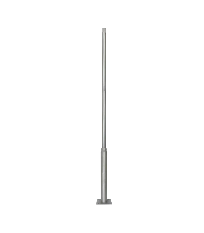3m Mast för gatulampor och strålkastare Ø60mm - Grå, förlängbar höjd