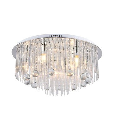 Ø60cm LED Designer kristall taklampa - E14 sockel, klart glas, IP20 inomhus