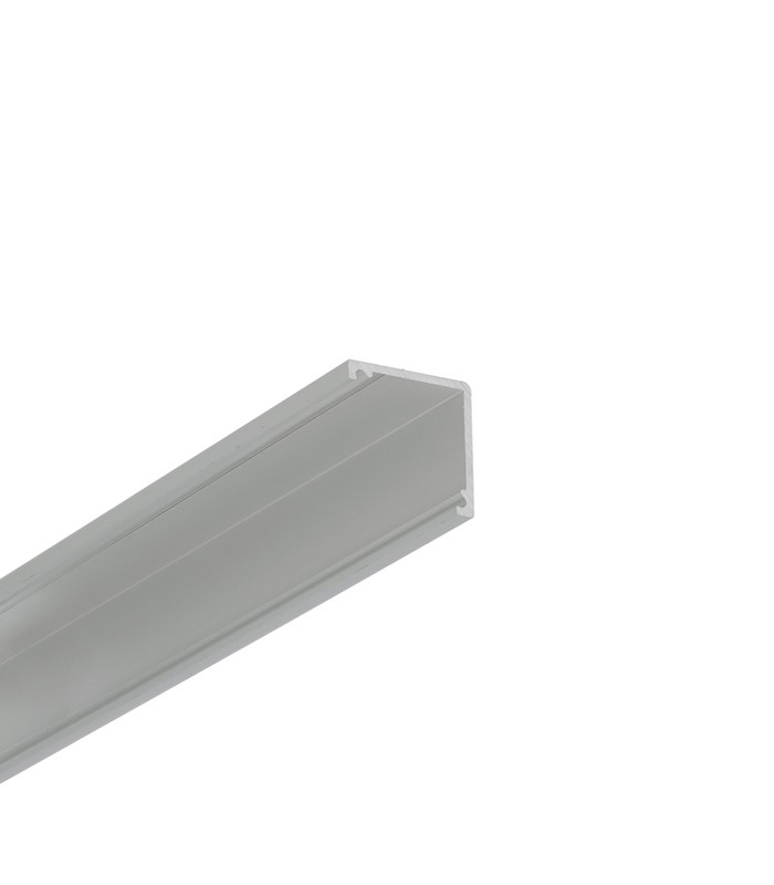 1m aluminiumprofil CABI12 DUO E - Anodiserad, hörn, LED-skena